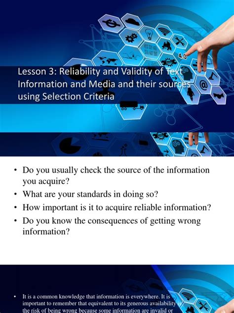 Lesson 3 Pdf Validity Statistics Information