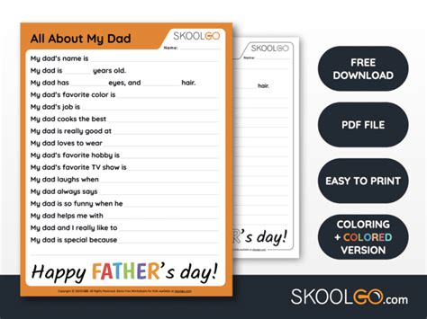 Free Dad Printable Worksheets Skoolgo