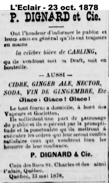 Publicités Dignard Bouteilles Anciennes Du Quebec