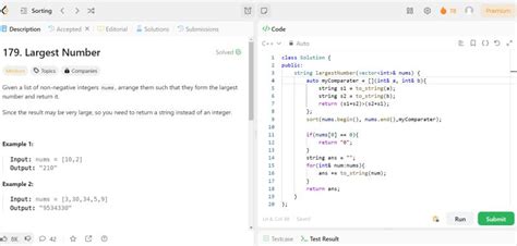 Leetcode Problem A Custom Comparator For Numbers A And B Sakshi Kumari Posted On The
