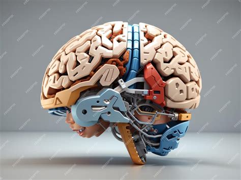 Premium Photo Detailed 3d Illustration Of A Human Brain Anatomical Model