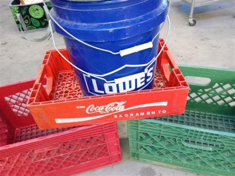 5 Gallon Buckets Milk Crates And Coca Cola Crate