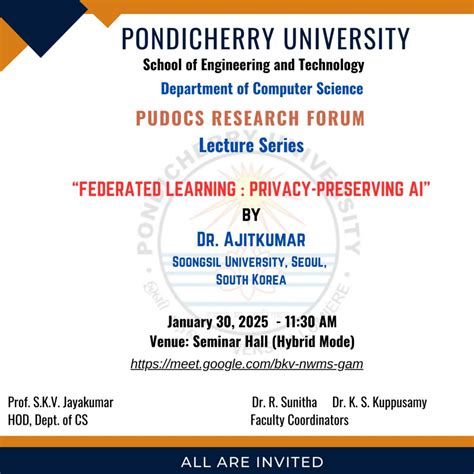 Lecture Series On Federated Learning Privacy Preserving Ai” Department Of Computer Science