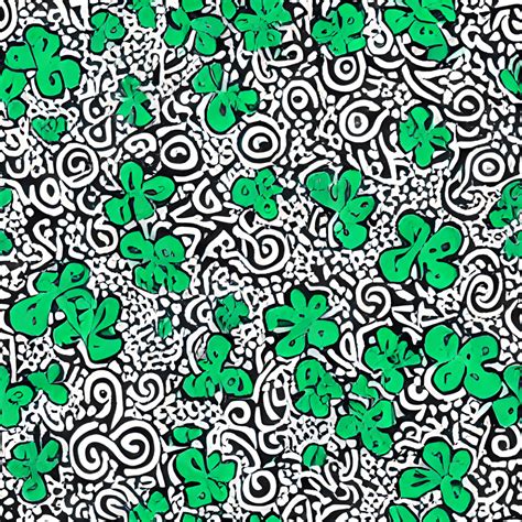 Whimsical Irish Dance Pattern With Shamrocks And Ghillies · Creative Fabrica