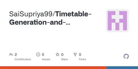 Github Saisupriya99timetable Generation And Management