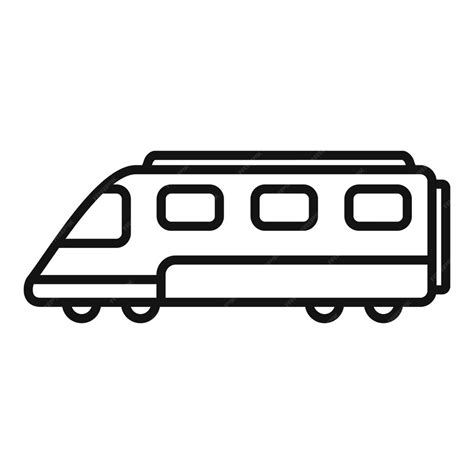 Premium Vector High Speed Train Icon Outline Vector Public Rail Transport