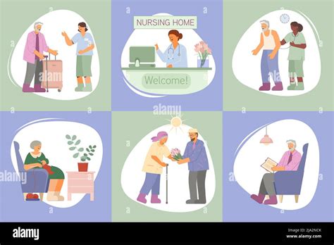 Medical Care And Leisure Activities For Elderly People At Nursing Home