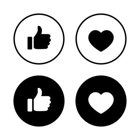 Like And Love Icon Vector Social Media Emoticon Concept 23327105