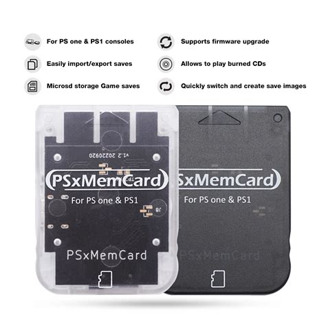 PSXMeMCard PSX Memory Card Saves Image Card For PlayStation PS1 PS One Game Console With MicroSD