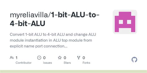 Github Myreliavilla1 Bit Alu To 4 Bit Alu Convert 1 Bit Alu To 4