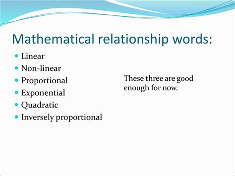 Mathematical Relationships Science And Vocabulary Ppt Download