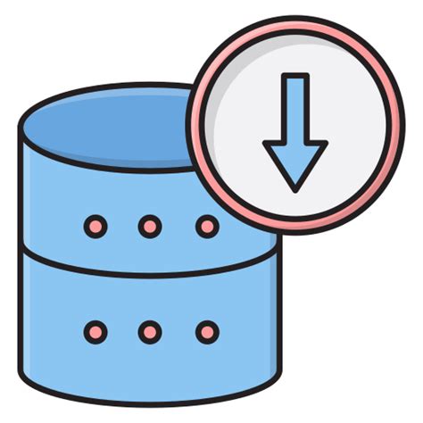 Database Generic Color Lineal Color Icon