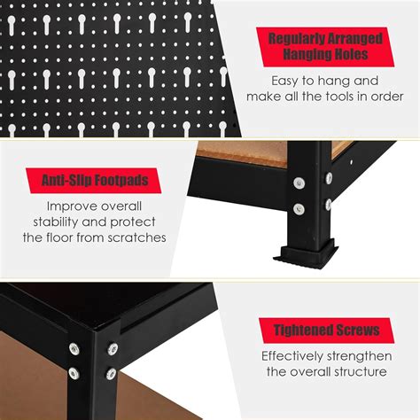Work Bench Metal Workbench With Pegboard Tabletop Sri Lanka Ubuy