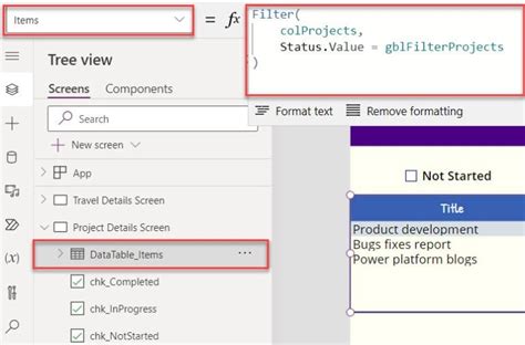 How To Filter Power Apps Data Table Using Checkbox