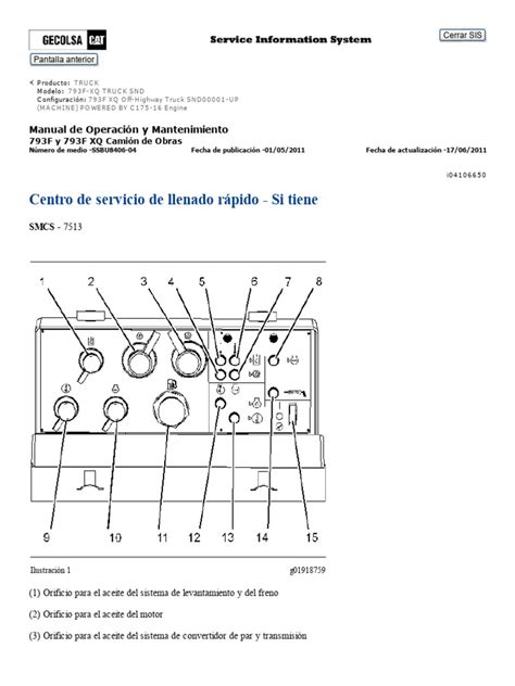 Manual De Mantenimiento Camión 793f Xq Pdf Cambiar Tanques