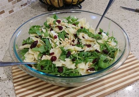 Cranberry Arugula Pasta Salad With Lemon And Pine Nuts Key Lime Coconut