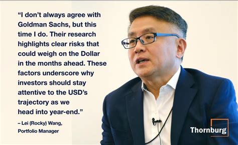 Thornburgs Wang On Goldman Sachs Report On Usd Risks Valerie