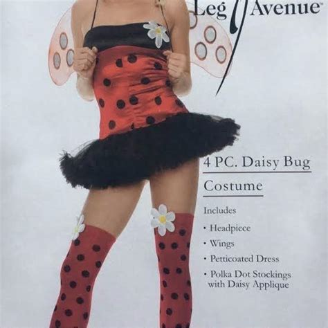 Ladybug Costume With Wings Headpiece And Knee High Depop