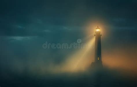 Finding Light In Darkness A Lighthouse Standing Firm Its Beam Cutting