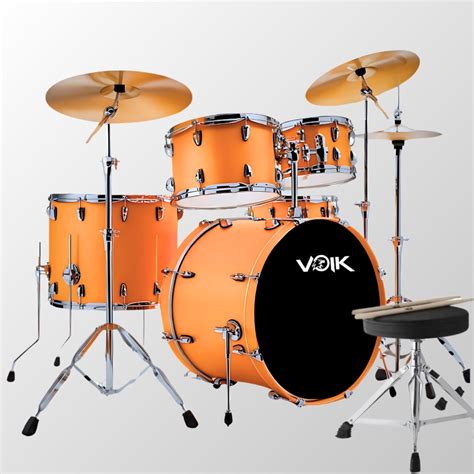 Bateria Acústica Bam22 Or Laranja Voik Voik