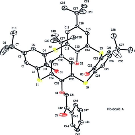 View Of The Molecule B Of Two Molecules In The Asymmetric Unit With The