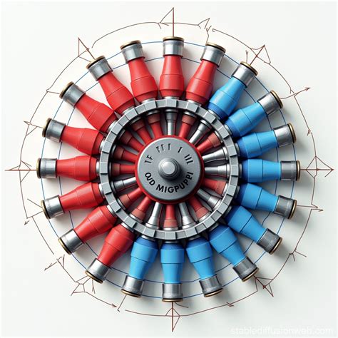 The Map Image Of A Magnetic Turbine That Rotates Automatically By