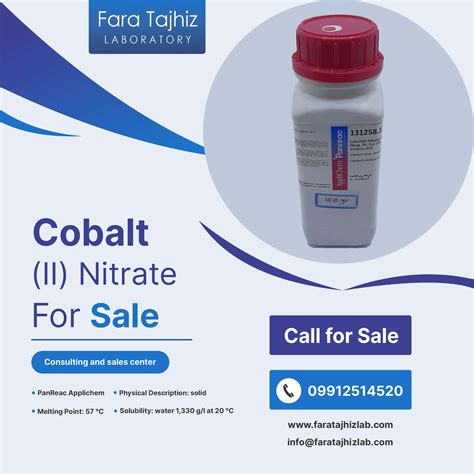 Cobalt Ii Nitrate Fara Tajhiz Laboratory Equipment Sales Centre