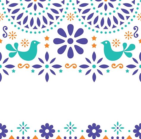 Premium Vector Folk Art And Flower Pattern