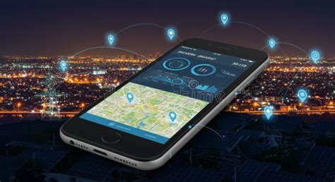 Smart City Mobile App Interface Smartphone Displaying A Smart City App