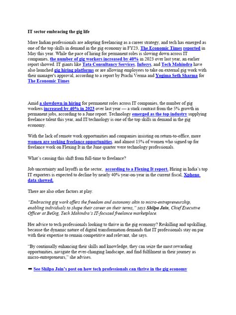 it sector embracing the gig life pdf