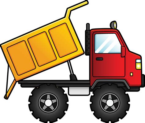 Dump Truck Cartoon Clipart Colored Illustration 6458055 Vector Art At