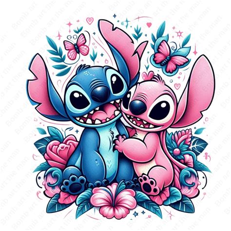 Stitch And Angel Png Stitch And Angel Clipart Stitch Love Design