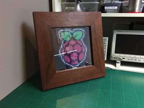Pixel Art Frame Made With Raspberry Pi Piday Raspeberrypi Raspberrypi Pixel Art Framed