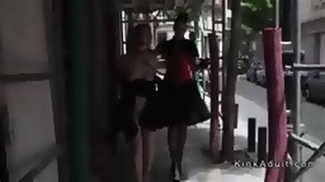 Slave Gets Double Penetration In Public