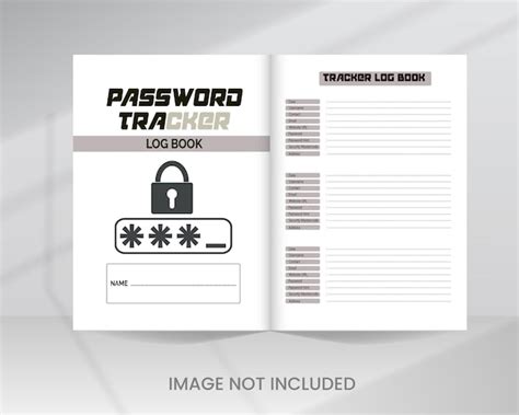 Premium PSD Interior Password Tracker Logbook