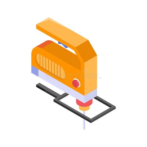 An Electric Tool For Cutting Various Materials In Precise Shapes Stock Vector Illustration Of