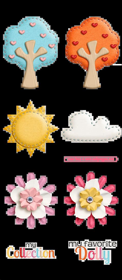 美工云 甜美可爱的卡通元素免抠png下载：sweet Shoppe Sew Cute Sweet 花瓣网