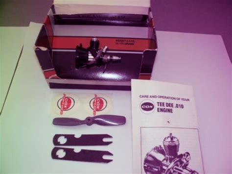 Nib Vintage Cox Tee Dee 010 Model Airplane Engine 130 Ebay