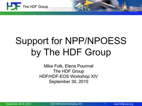 Support For Nppnpoessjpss By The Hdf Group Pptx