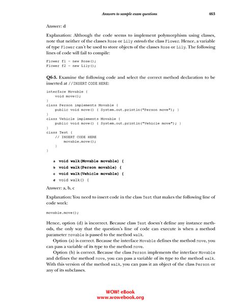 OCA Java SE Programmer I Certification Guide Manning Answers To Sample Exam