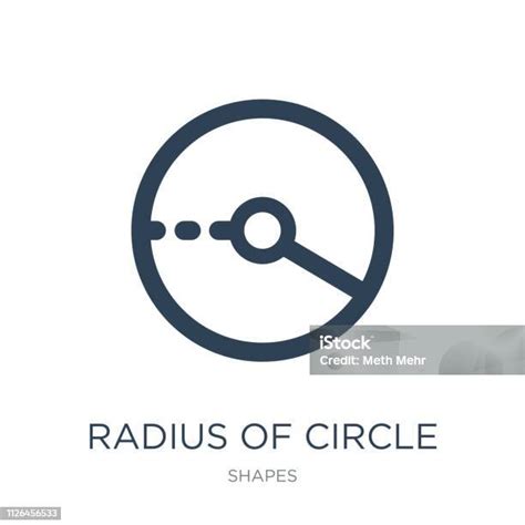 흰색 배경 도형 컬렉션 원형 벡터 일러스트 레이 션의 반경에서에서 원형 유행 채워진된 아이콘의 반경에 원형 아이콘 벡터의 반경