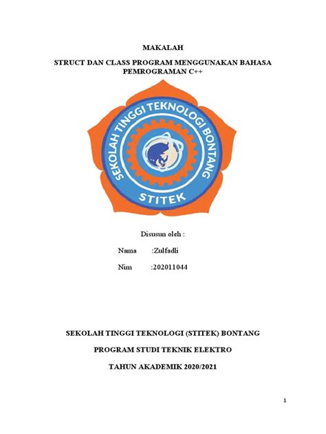 Makalah Struct Dan Class Pada C Pdf