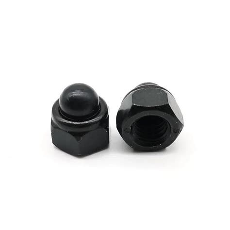 Din 986 Prevailing Torque Type M4 M5 M6 M8 1 4 28 5 16 18 Black Hexagon Nylon Domed Cap Nuts