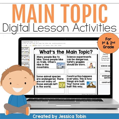 Digital Main Topic Intro Main Idea And Key Details Worksheets 1st 2nd