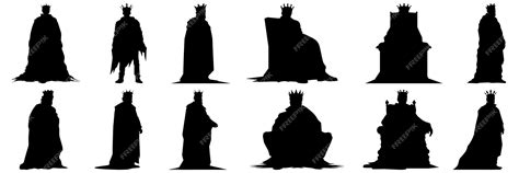Premium Vector King Silhouettes Set Large Pack Of Vector Silhouette