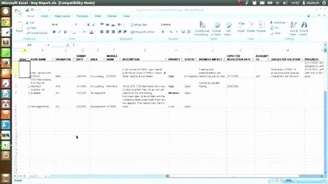 Issue Tracking Template Excel
