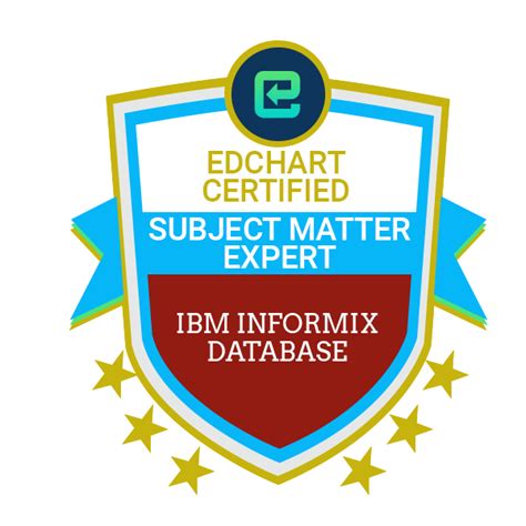 edchart certified ibm informix database subject matter expert credly