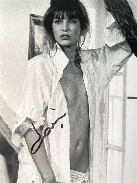 Jane Birkin Sexy Autograph Original Erotyk Jeanloup Sieff 1990