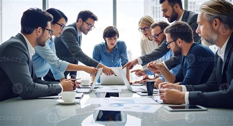 Business Team Collaborating In A Modern Office Meeting 71881537 Stock