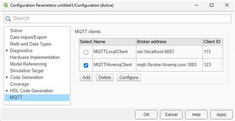 Configure Mqtt Client In Simulink Matlab And Simulink